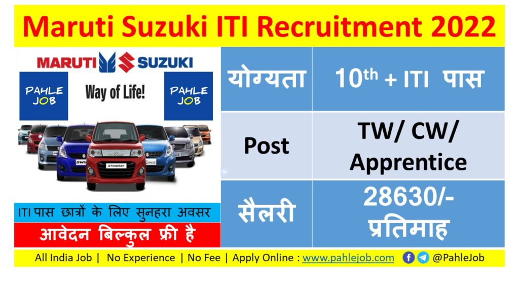 Maruti Suzuki Recruitment - Pahle Job