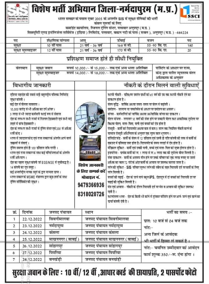 SIS Security Recruitment 2023 : सुरक्षा क्षेत्र की बहुचर्तित कंपनी SIS ...